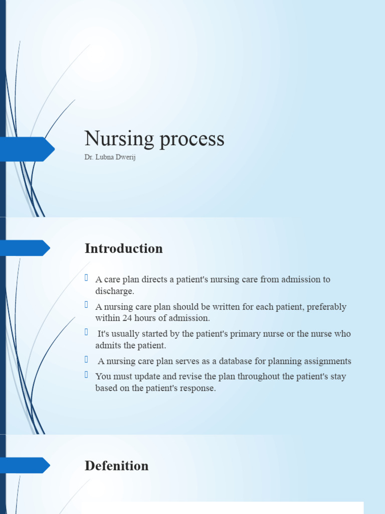 First Lecture - Nursing Process | Download Free PDF | Nursing | Medical ...
