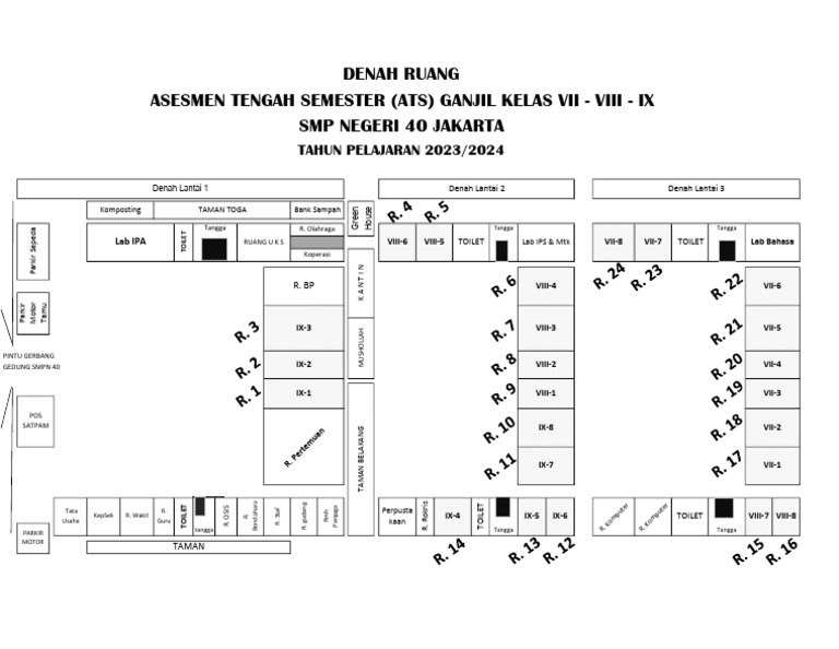 Denah Ruang ATS Ganjil 2023 | PDF