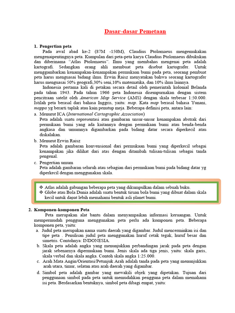 Materi Peta, Inderaja Dan Sig | PDF
