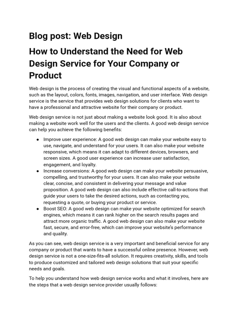 Blog Post - Web Design | PDF | Websites | Web Design