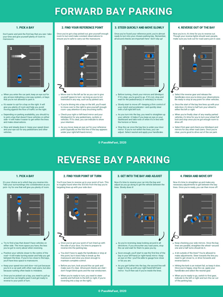 Bay Parking Manoeuvre Guide | PDF | Traffic | Land Vehicles
