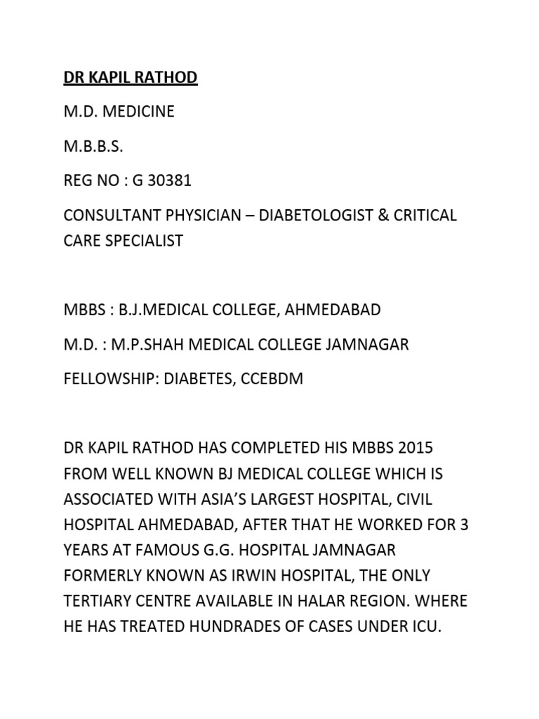 DR Kapil Rathod | PDF | Self-Improvement | Wellness