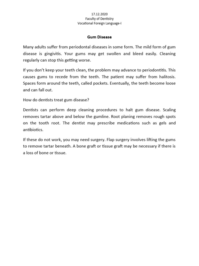 Unit-9 - Gum Disease | PDF