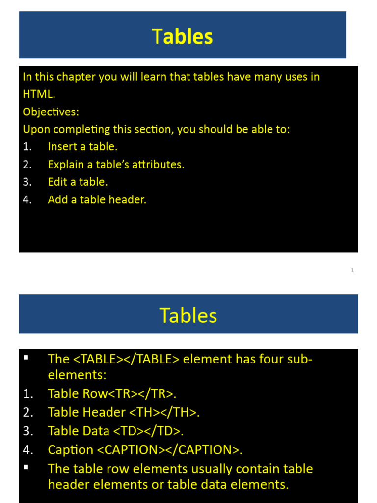 HTML How To Createtables | PDF | Html | Pixel