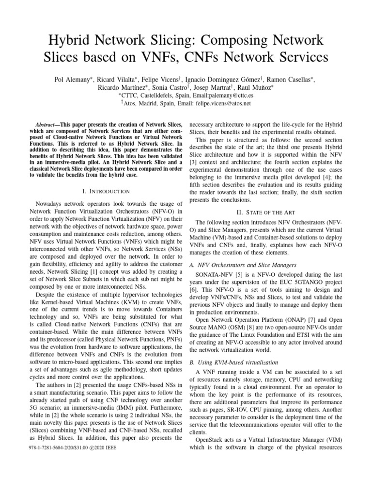 Hybrid Network Slicing | PDF | Data Transmission | Computing Hybrid Network Slicing | PDF | Data Transmission | Computing