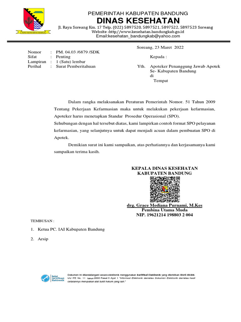 Contoh Format SPO Pelayanan Kefarmasian | PDF