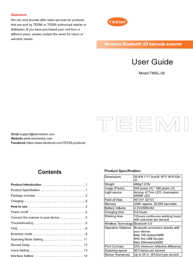 TMSL-56 Manual English Version | PDF