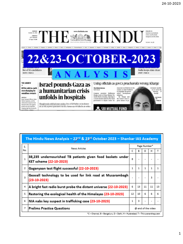 TH Analysis 22 Amp Amp 23 Oct | PDF | Tuberculosis | Micro G Environment