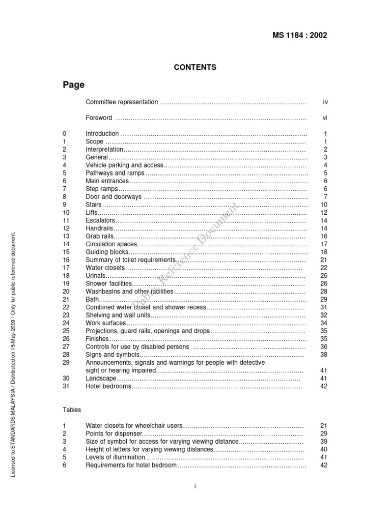 MS 1184 - 2002 - Code of Practice On Access For Disabled Person To ...