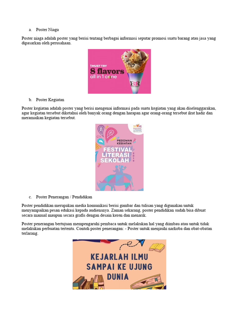 Jenis-Jenis Poster dan Fungsinya | PDF | Politik