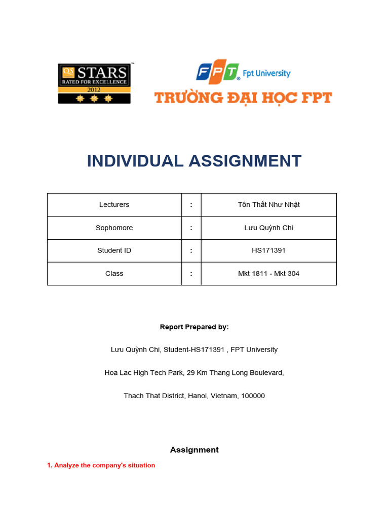 Individual Assignment | PDF