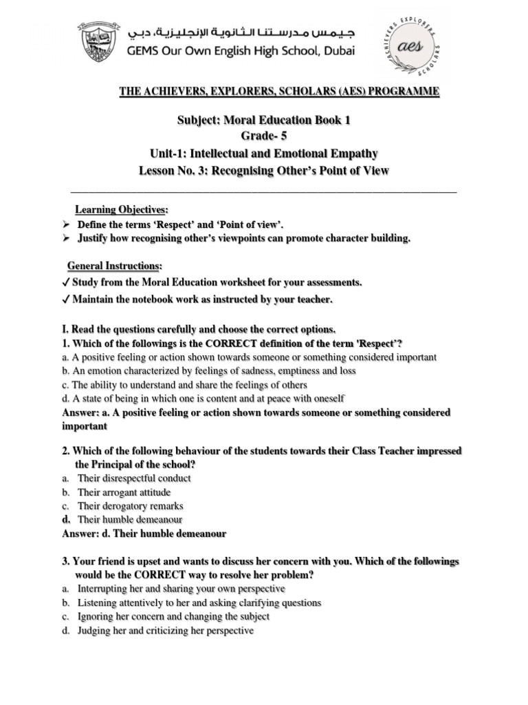 3-Recognizing Others Point of View | PDF | Soil | Rain