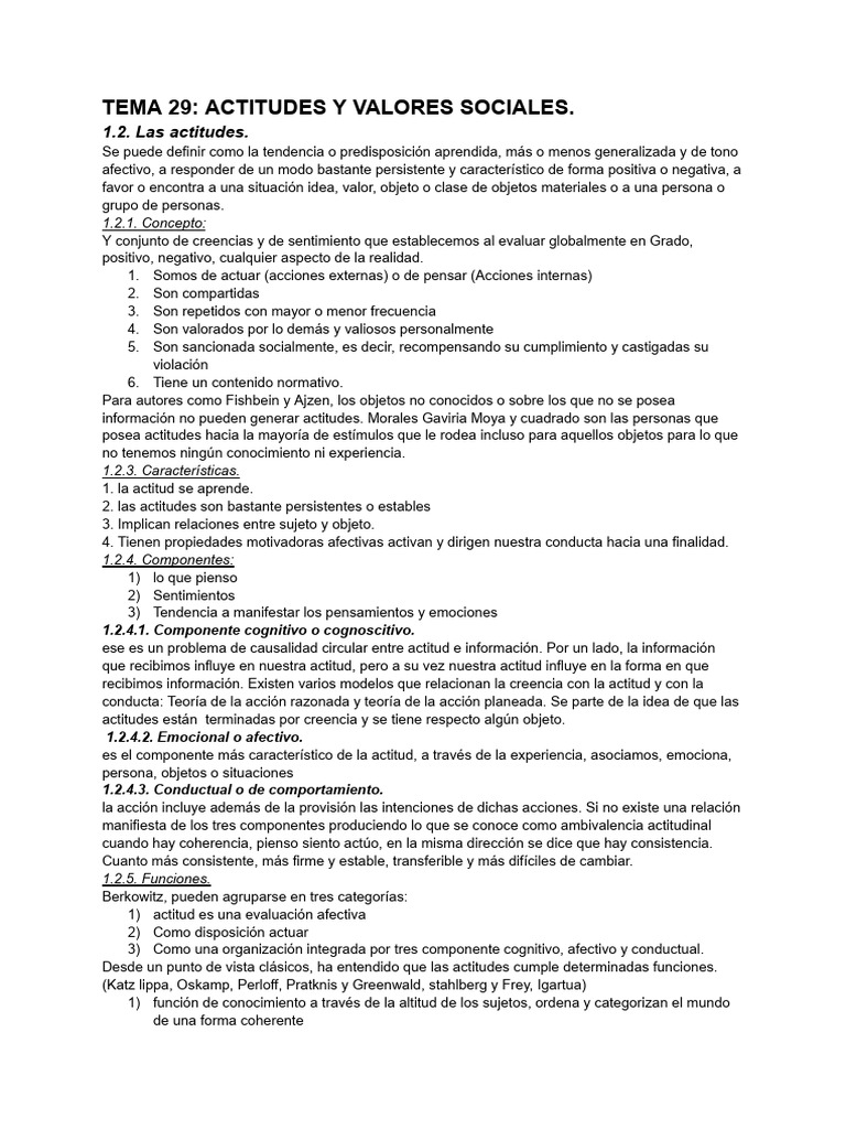 Tema 29 CNP PDF | PDF | Conflicto (proceso) | Actitud (psicología)