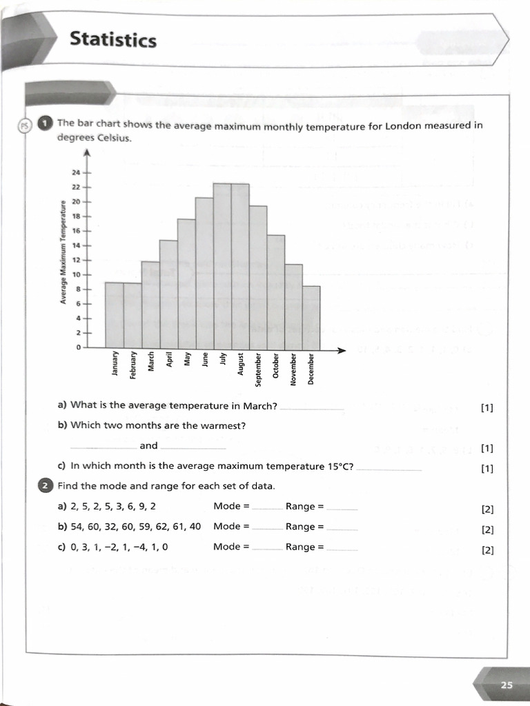 Y7 Revision 6 Statistics | PDF