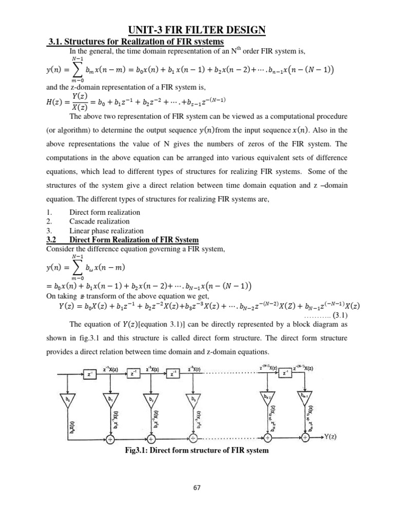 Unit 3 | PDF | Filter (Signal Processing) | Electronics