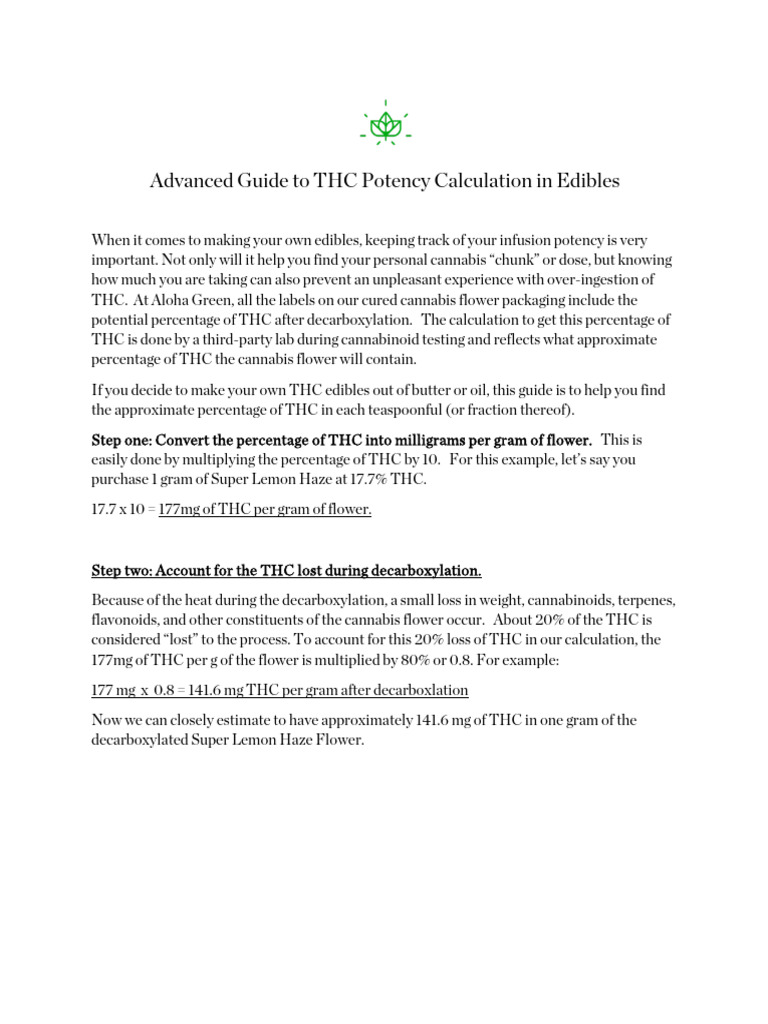 THC Potency Guide | PDF | Cannabis | Psychoactive Drugs