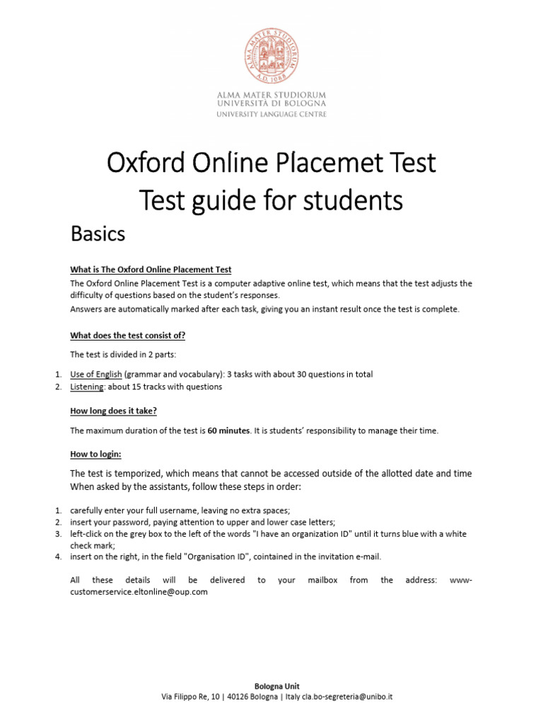 Guidelines For OOPT Test | PDF | Multiple Choice | Human Communication