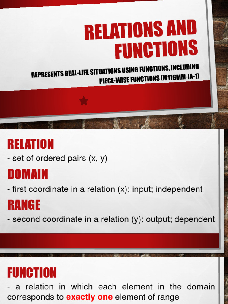 Relations and Functions | PDF | Function (Mathematics) | Mathematical ...
