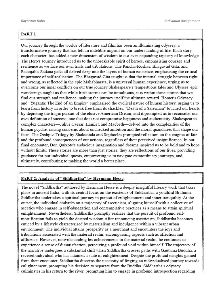 Sayantan Saha Individual Assignment Pdf Asceticism