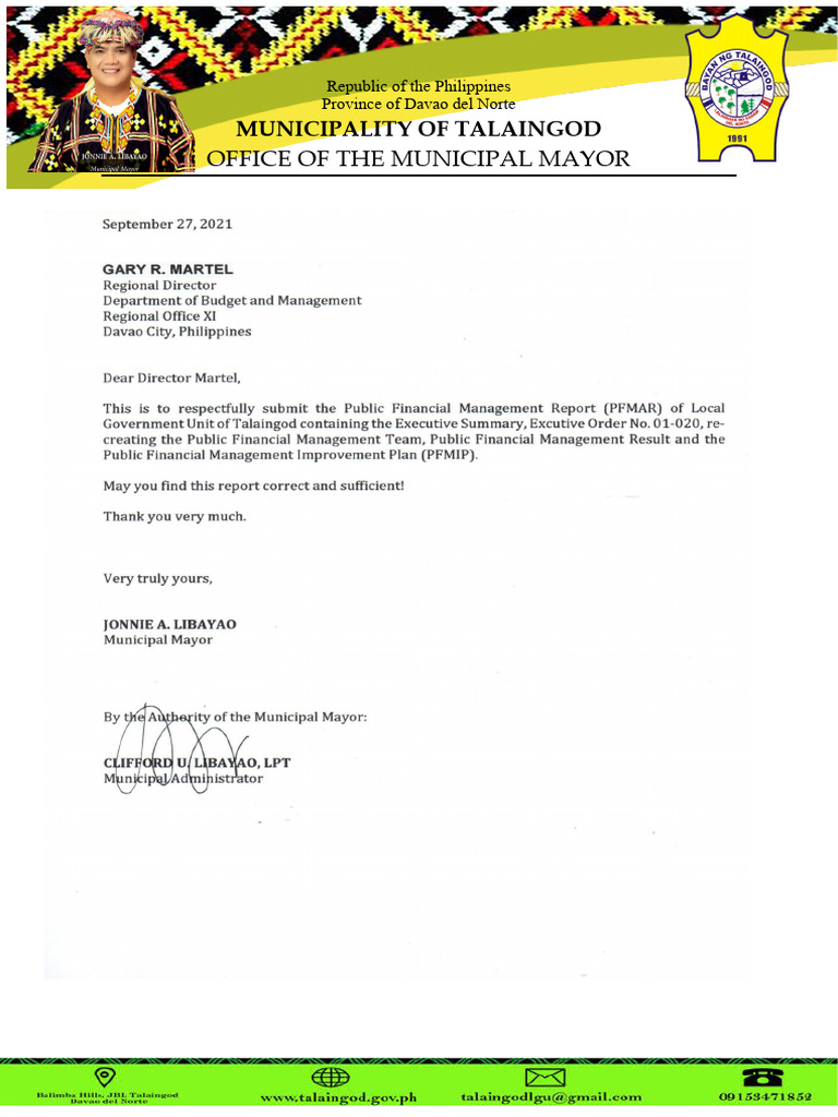 Talaingod PFM Assessment Report 2020-2022 | PDF | Economies