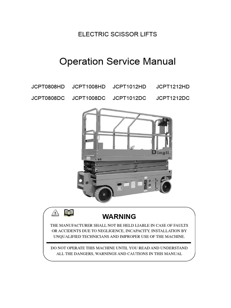 Operation Service Manual: Electric Scissor Lifts | PDF