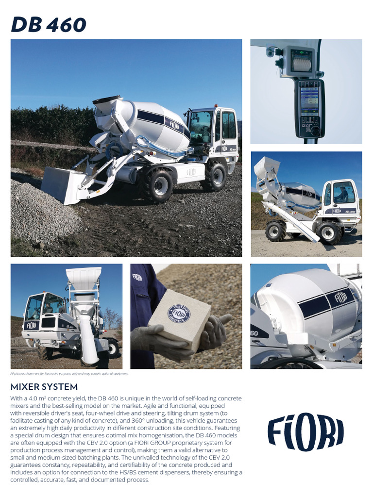 Fiori Self Loading Concrete Mixer DB 460 | PDF | Truck | Pump