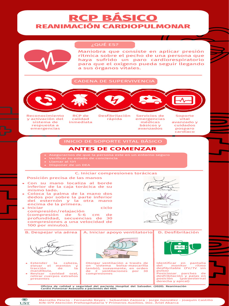 RCP Básico | PDF | Reanimación cardiopulmonar | Corazón