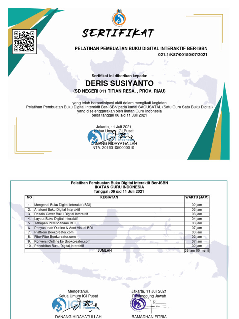 Sertifikat Kegiatan Pelatihan Pembuatan Buku Digital Interaktif Ber ...