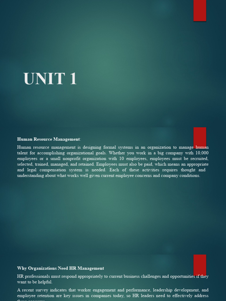Human Resource Management Overview | PDF | Recruitment | Human Resources