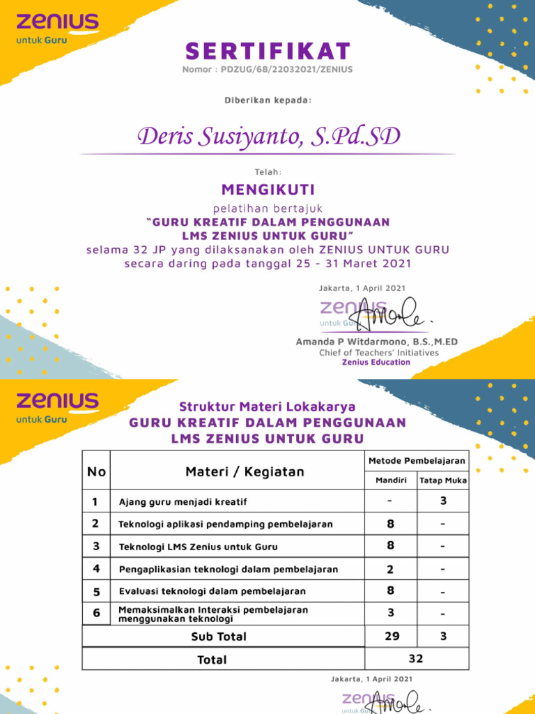 Sertifikat Zenius 32 JP | PDF