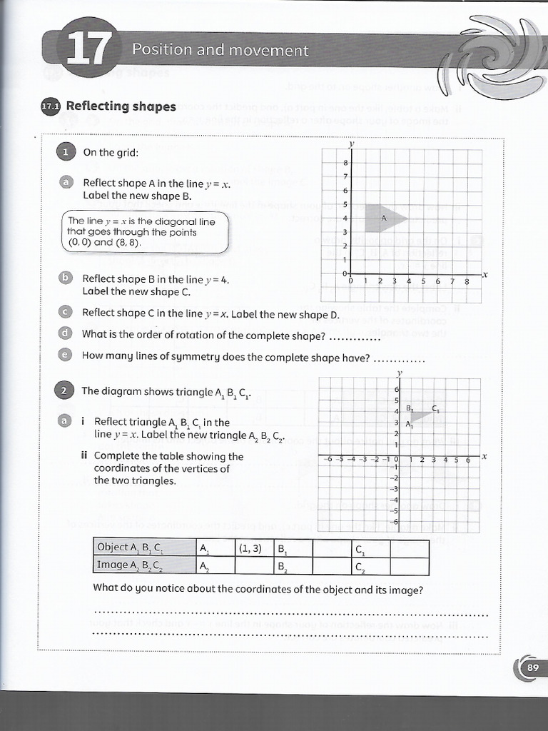 17 Position and Movement 18 Area Perimeter Volume 19 Interpreting and ...
