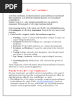 Dry Type Transformer Testing Manual | PDF | Transformer | Electrical ...