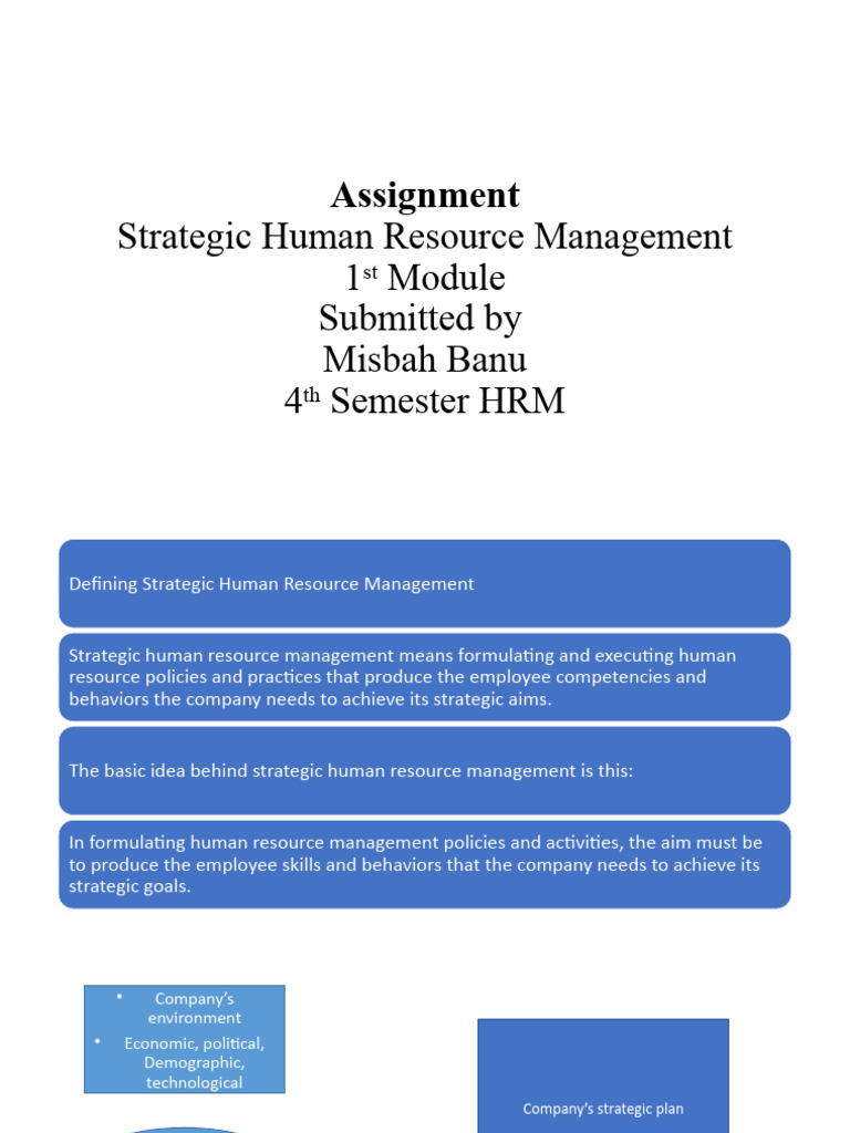Strategic Human Resource Management Overview | PDF | Human Resource ...