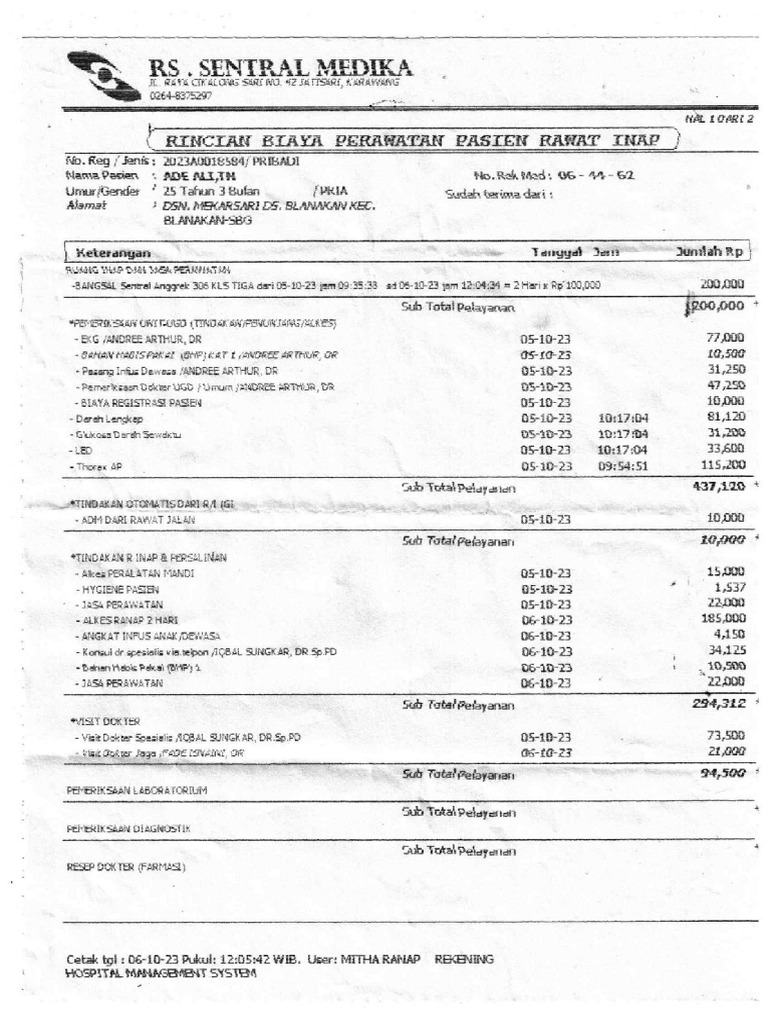 Rs Sentral Medika Ade Ali | PDF
