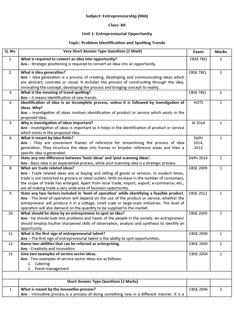 Ep CH 1 - Problem Identification and Spotting Trends | PDF