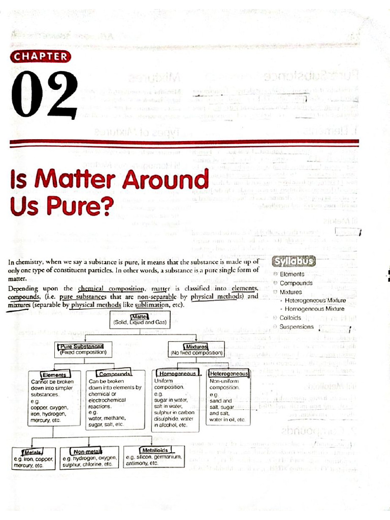 Matter Around Us Pure Notes | PDF