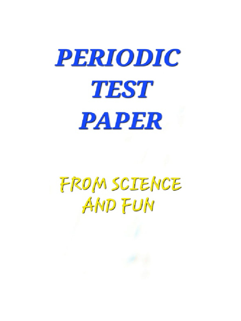 Periodic Test Paper | PDF