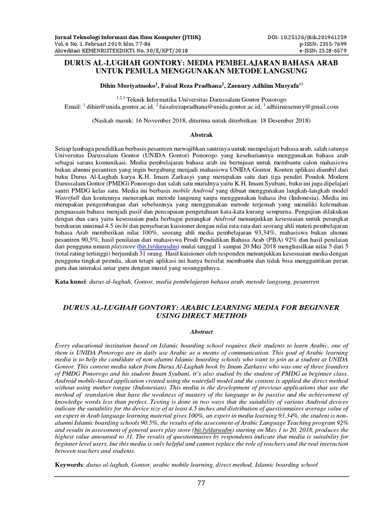 Durus Al-Lughah Gontory Media Pembelajaran Bahasa | PDF | Ilmu Sosial