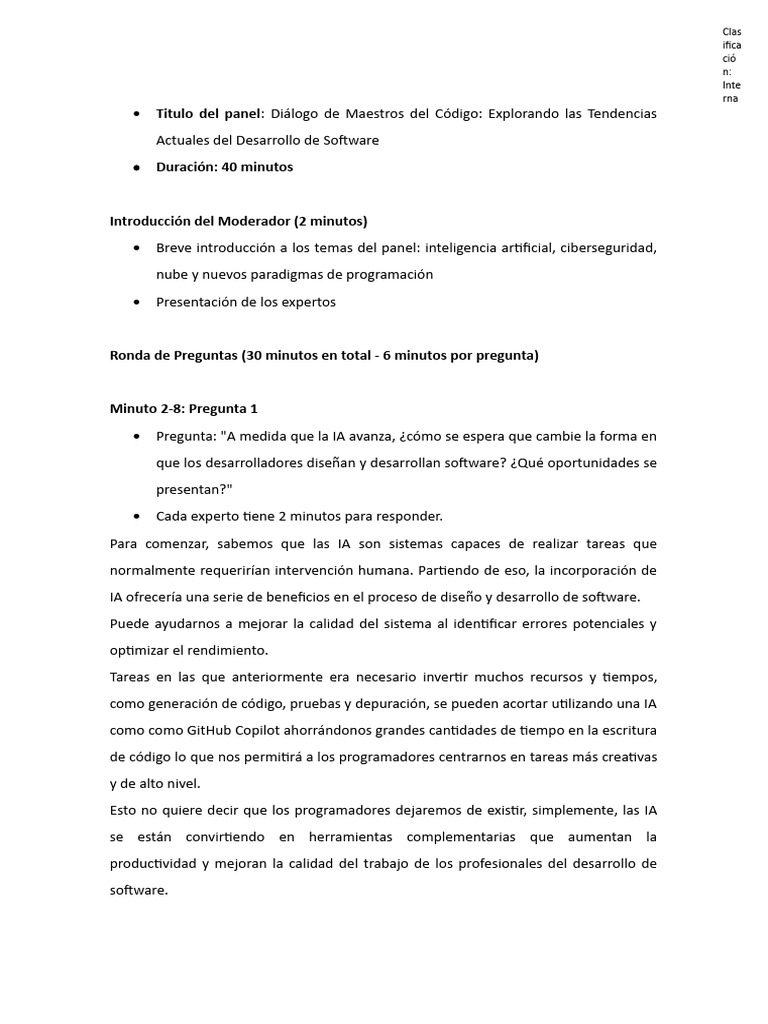 Preguntas Panel Expertosv2 | PDF | Inteligencia artificial ...