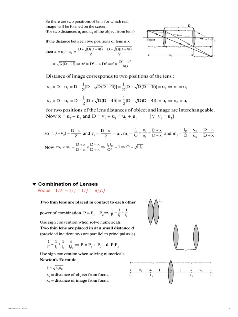 Geometrical Optics 13-26 | PDF