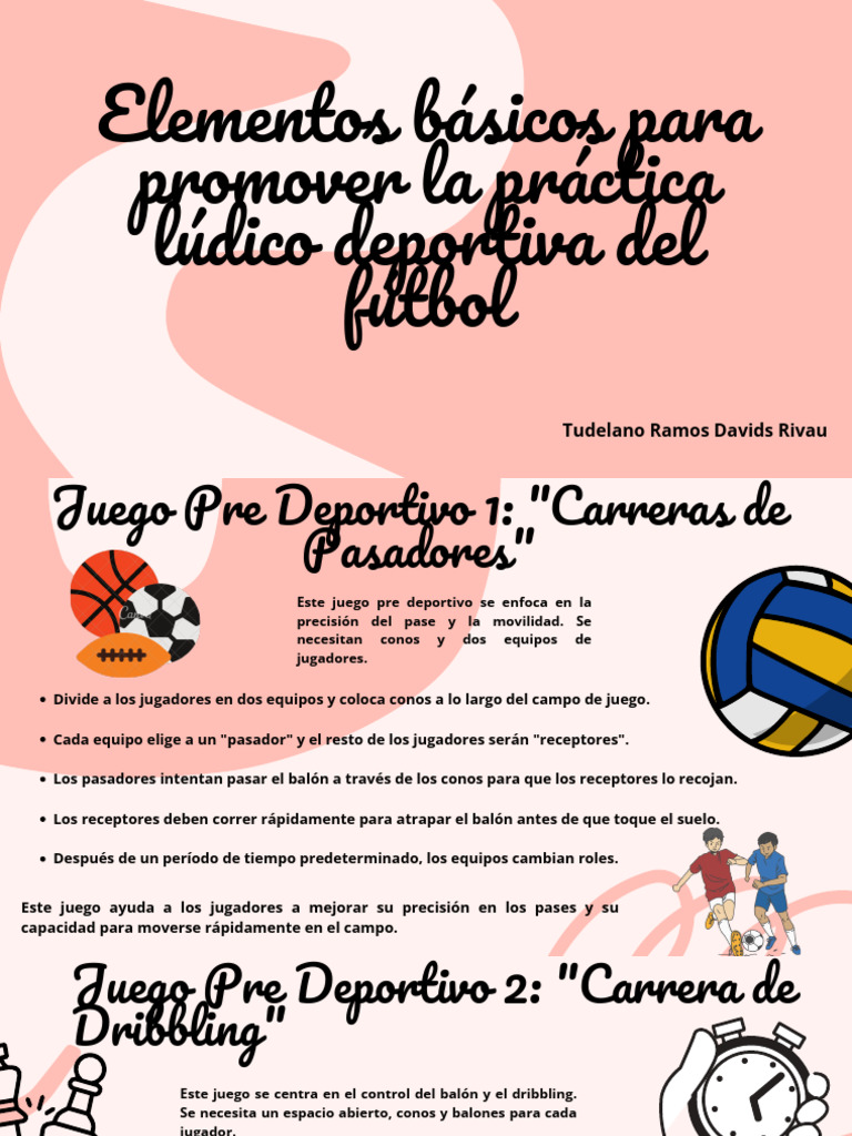 Elementos Básicos para Promover La Práctica Lúdico Deportiva Del Fútbol | PDF