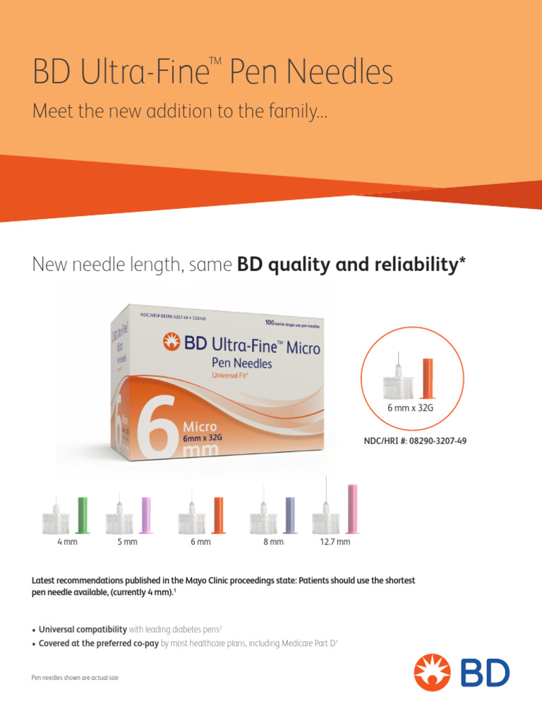 DC - Ultra Fine Micro Pen Needles Sell Sheet - BR - EN | PDF | Medicine ...