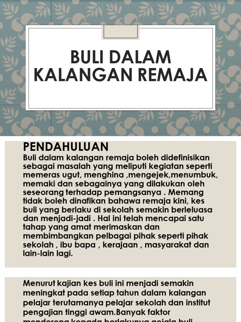 Pendahuluan Buli STPM | PDF | Kesehatan Holistik