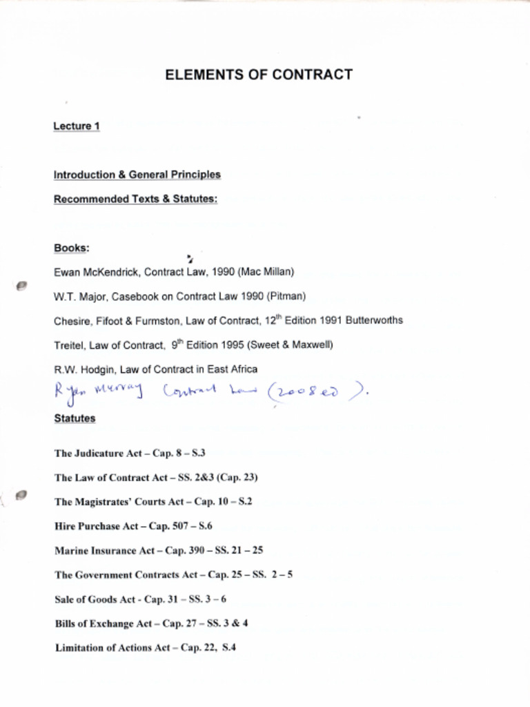 Contract Lecture 1 2 Pdf