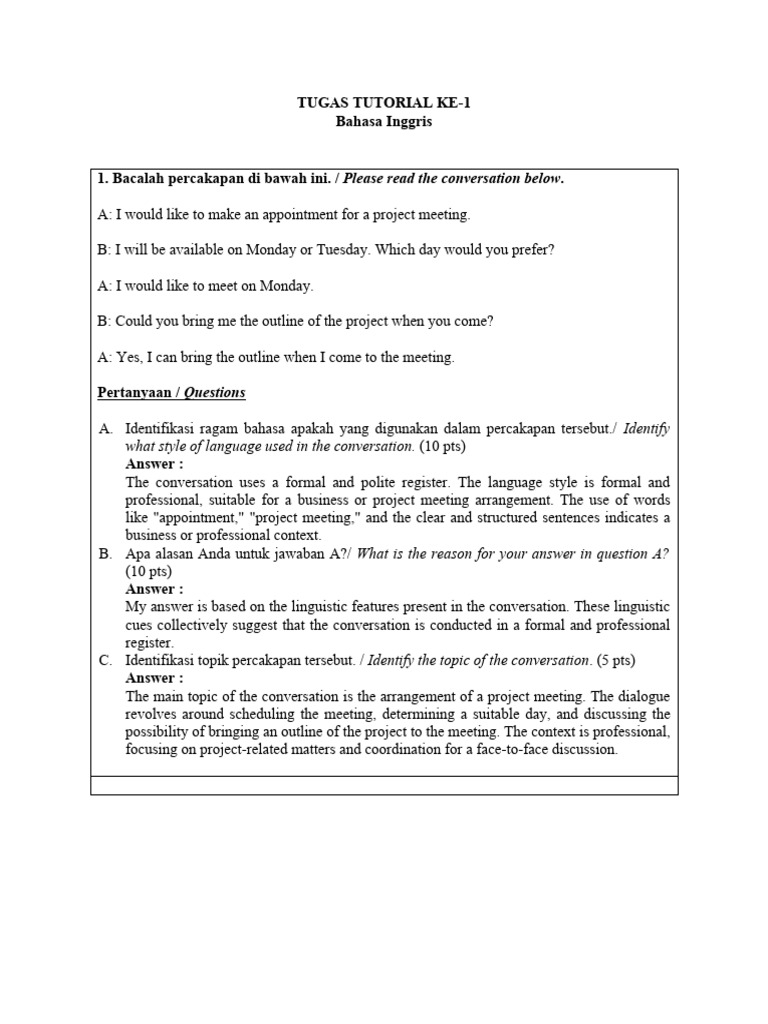 Tugas 1 Bahasa Inggris Silvi | PDF | Human Communication | Communication