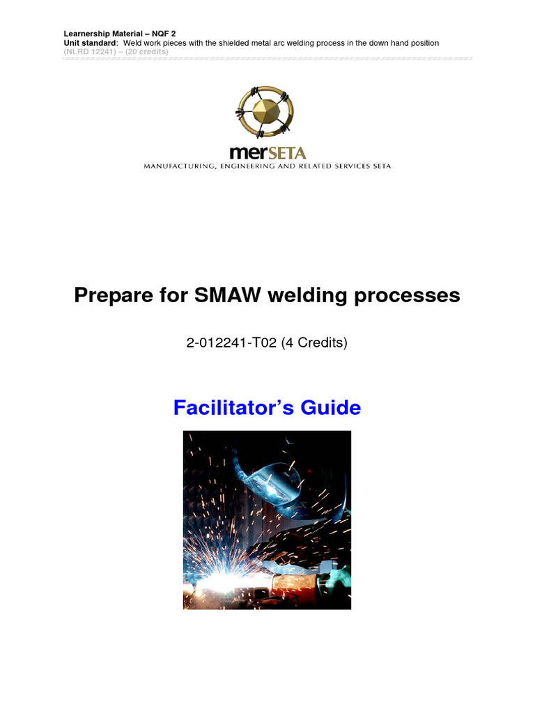 012241-T02-Facilitator Guide | PDF | Welding | Construction