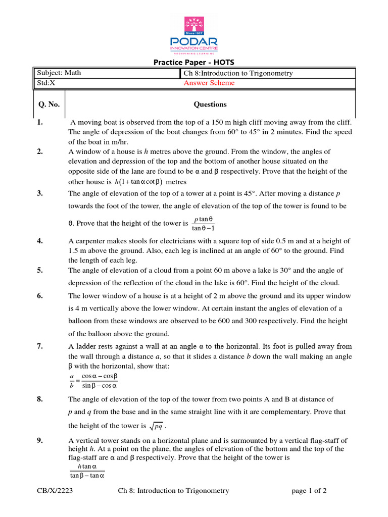 1692343286323 Qp Cb X Math Ch 9 Some Applications Of