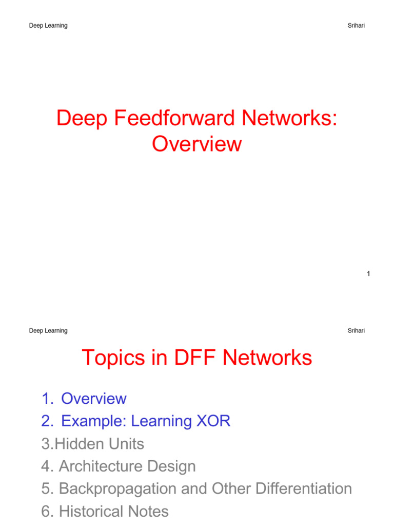 Deep Feedforward Networks | PDF | Deep Learning | Artificial Neural Network