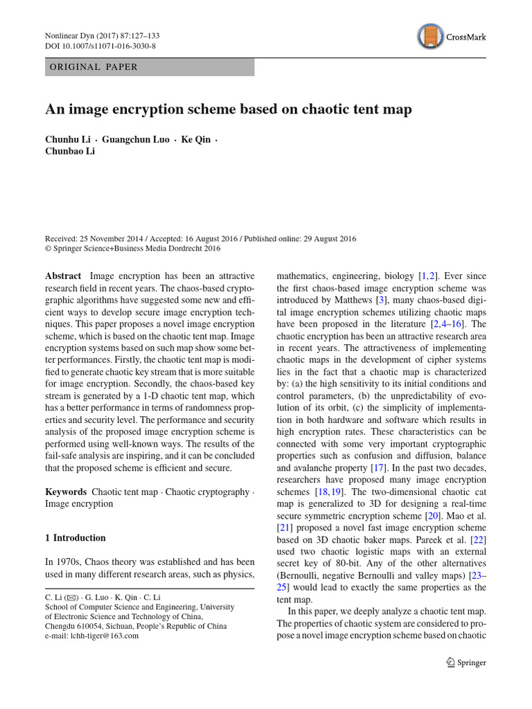 Research Paper | PDF | Chaos Theory | Cryptography