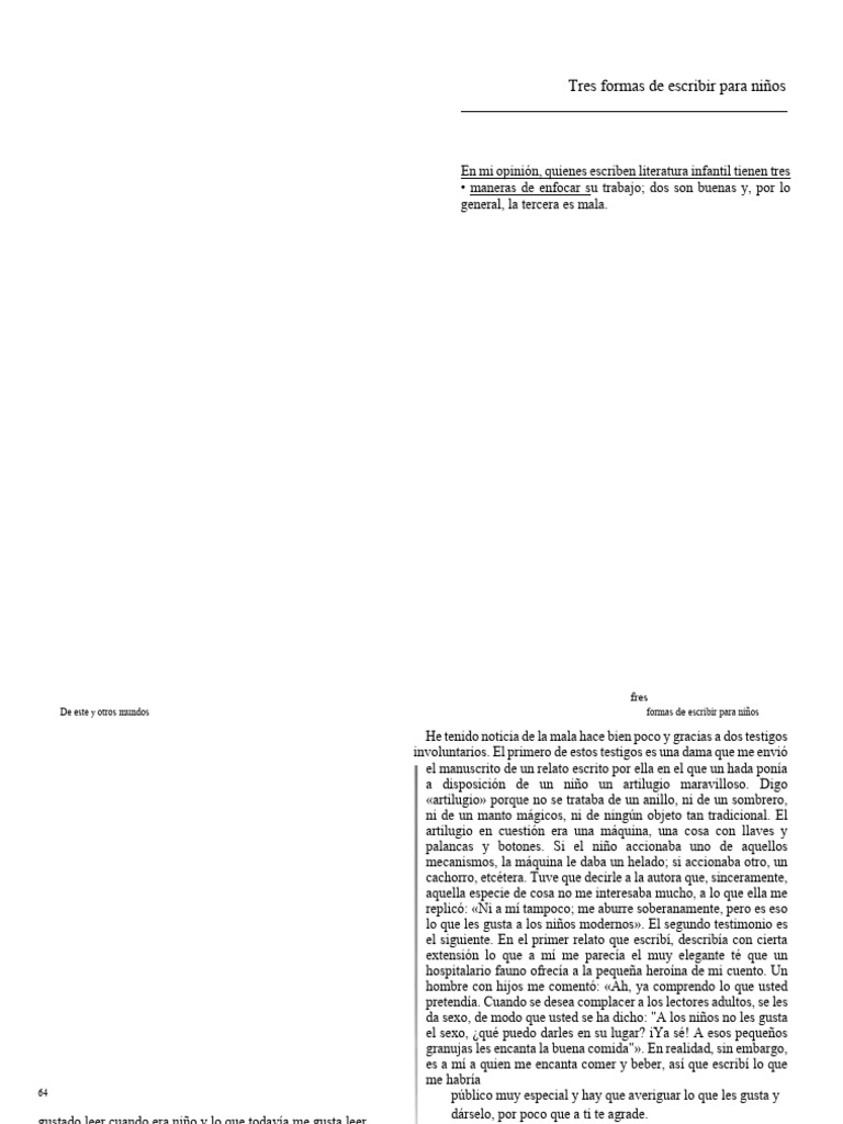 PDF Lewis - Tres formas de escribir para niños | PDF | Cuentos de hadas | Fantasía